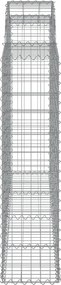 Klenuté gabionové koše 6 ks 200x30x120/140cm pozinkované železo 3146135