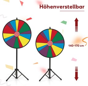 Costway 76 cm dlouhé soutěžní kolo výškově nastavitelné loterijní kolo