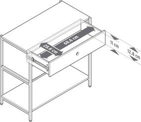 Tchibo - Komoda »Klaar« se 2 zásuvkami - barva: bílá