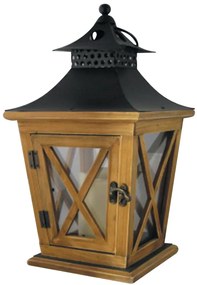 Lucerna MagicHome LW8680, LED, 3xAA, dřevo (19 x 19 x 36 cm)