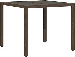 5dílný zahradní bistro set s poduškami hnědý polyratan 3277064