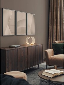 Hliníková LED stmívatelná stolní lampa ve zlaté barvě se stínidlem z akrylového skla (výška 28 cm) Valentin – Nova Luce