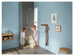 Hansgrohe Croma E Showerpipe - Sprchová baterie nástěnná termostatická, pevná sprcha + ruční sprcha, chrom 27630000