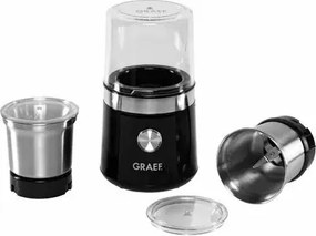 Graef CM 102 černá / Mlýnek na kávu / zásobník 85 g / 200 W / 18 stupň