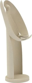 Kovový svícen Angel 37 cm krémový