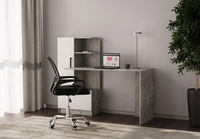 Počítačový stůl Standard, industriál / nymfea alba, levá montáž
