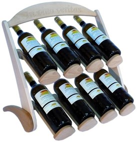 Stojan na víno 617 - Dřevěný stojan na 8 lahví vína
