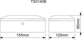 TS 0140 C 155x120x90mm pokladnička