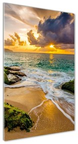 Wallmuralia Vertikální Fotoobraz na skle Západ slunce moře 50x100