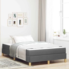 Postel s boxspringem s matrací Tmavě šedá 120 x 200 cm textil 3398557