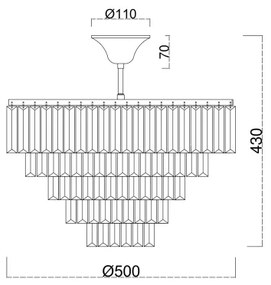 Brilagi - Přisazený lustr CRYSTAL 5xE14/40W/230V lesklý chrom