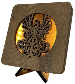 Li-Go "Anděl s krajkou" lampa 19x19cm provedení povrchu: dub