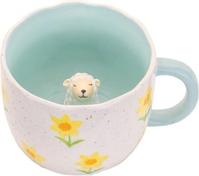 Modrý/krémový porcelánový hrnek 350 ml Surprise Sheep – Sass &amp; Belle