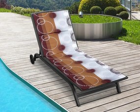 Bellatex Polstr na plážové lehátko - potah na zip Hnědá 55x195 cm