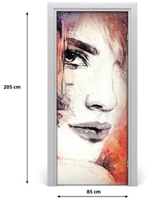 Samolepící fototapeta na dveře Abstrakce žena 85x205 cm