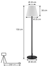 Lucande Jaimy terasové světlo, 150 cm, E27