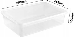 Keeeper Úložný box s víkem (má dvě funkce) BEA Clearbox 8L, 39 x 26,5 x 10 cm