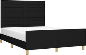 Rám postele bez matrace černý 140 x 190 cm textil 3125132