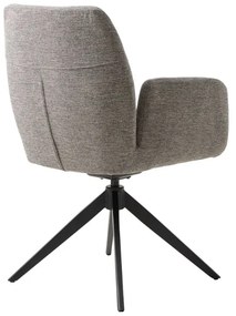 Designová otočná židle Talaith šedá