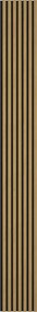 Mexen Lam-F, akustické stěnové lamely 275 × 31,5 cm, filc 6 mm, dub jantarový, S105-275317-2812-073