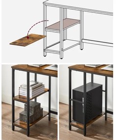 Psací stůl SOLEA hnědá/černá