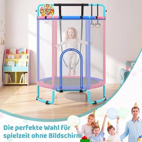 Costway Trampolína pro děti 154 cm 6 v 1 Dětská trampolína s – modrý