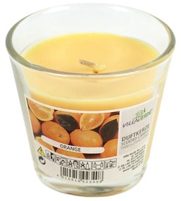 Vonná svíčka ve skle ORANGE 7,5 cm oranžová