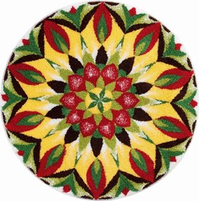 GRUND Mandala předložka MANDALA ŽIVOTA zelenožlutá Rozměr: ø 80 cm