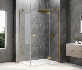 Polysan Polysan, GLOBE GOLD MATT obdélníková sprchová zástěna 1200x1000mm, čiré sklo, pravé, GB1012-3415RG