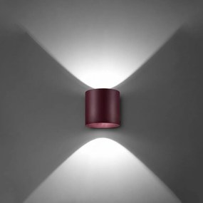 Sollux Lighting Nástěnné svítidlo ORBIS 1 bordó