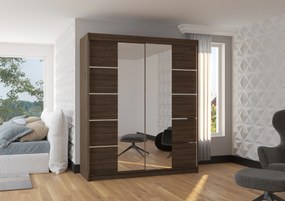 ADRK Furniture Posuvná skříň s zrcadlem TRAVES 180 ADRK-SW-TRA-CH-180