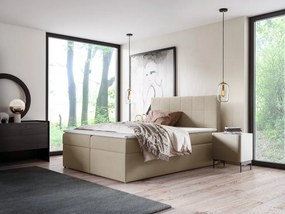 Eka Kontinentální čalouněná postel SMART - Trinity (200x200 cm) Barva látky Trinity: Černá (Trinity 2316)