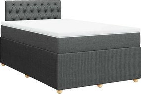 Box spring postel s matrací tmavě šedá 120x200 cm textil 3287431