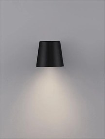 NV 9136182 Venkovní nástěnné svítidlo OVI černý hliník skleněný difuzor GU10 1x7W 220-240V IP54 bez žárovky světlo dolů - NOVA LUCE