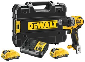 DeWALT - 12V AKU vrtačka, 2x akumulátor 2,0 Ah XR, nabíječka DCD701D2