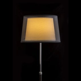RENDL R12485 ESPLANADE stojanová lampa, dekorativní transparentní černá/bílá chrom