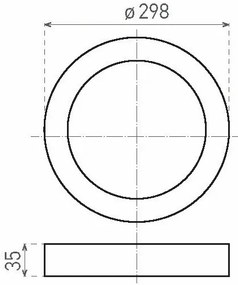LED Stropní svítidlo FENIX LED/24W/230V 3800K pr. 29,8 cm sněhově bílá