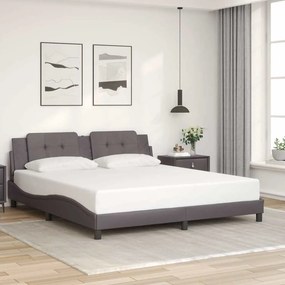 Rám postele bez matrace Zadar šedý 180x200 cm umělá kůže 3208201