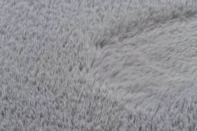 Kulatý koberec BUNNY stříbrný