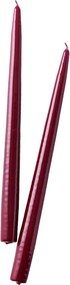 TWIN FLAME Sada svíček 2 ks 31 cm - tm. červená