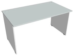 Stůl pracovní rovný 140 cm - Hobis Gate GS 1400 Dekor stolové desky: šedá, Dekor lamino podnože: bílá