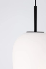 Bílé/černé skleněné závěsné svítidlo ø 27 cm Lato – Nova Luce