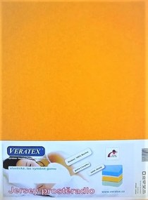 Veratex Jersey prostěradlo postýlka 70x140 cm (č. 7-sytě žlutá)  Jersey