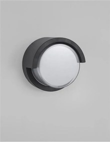 NV 9026002 Venkovní nástěnné svítidlo MAX tmavě šedý ABS čirý a bílý akryl LED 12W 3000K 200-240V 120st. IP65 - NOVA LUCE