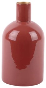OnaDnes -20% Time for home Červená kovová váza Strafalo 21 cm