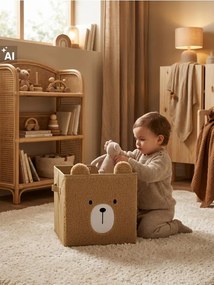 Sinsay - Skládací úložný box s motivem medvídka - béžová