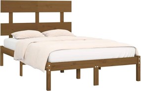 Rám postele medově hnědý masivní dřevo 200 x 200 cm 3104696