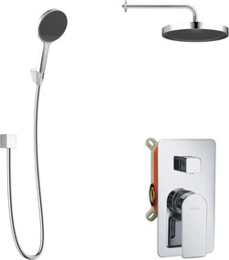 kielle Vega - Sprchový set s baterií pod omítku, pro 2 spotřebiče, s příslušenstvím EcoSpare a tělesem, chrom 20618SP110