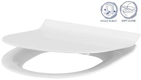 Cersanit Crea WC sedátko ovál duroplast / antibakteriální, bílá, K98-0177