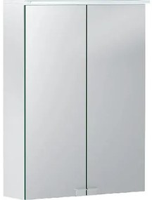 Geberit Option - Zrcadlová skříňka s osvětlením, 500x675x180 mm, bílá 500.257.00.1